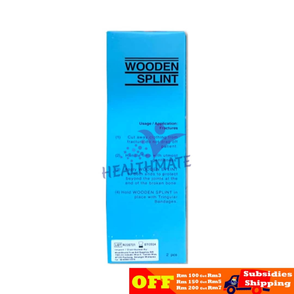 [EXP10/25]Wooden Splint (4.5cm x 15.5cm) 2 PCS | Shopee Malaysia
