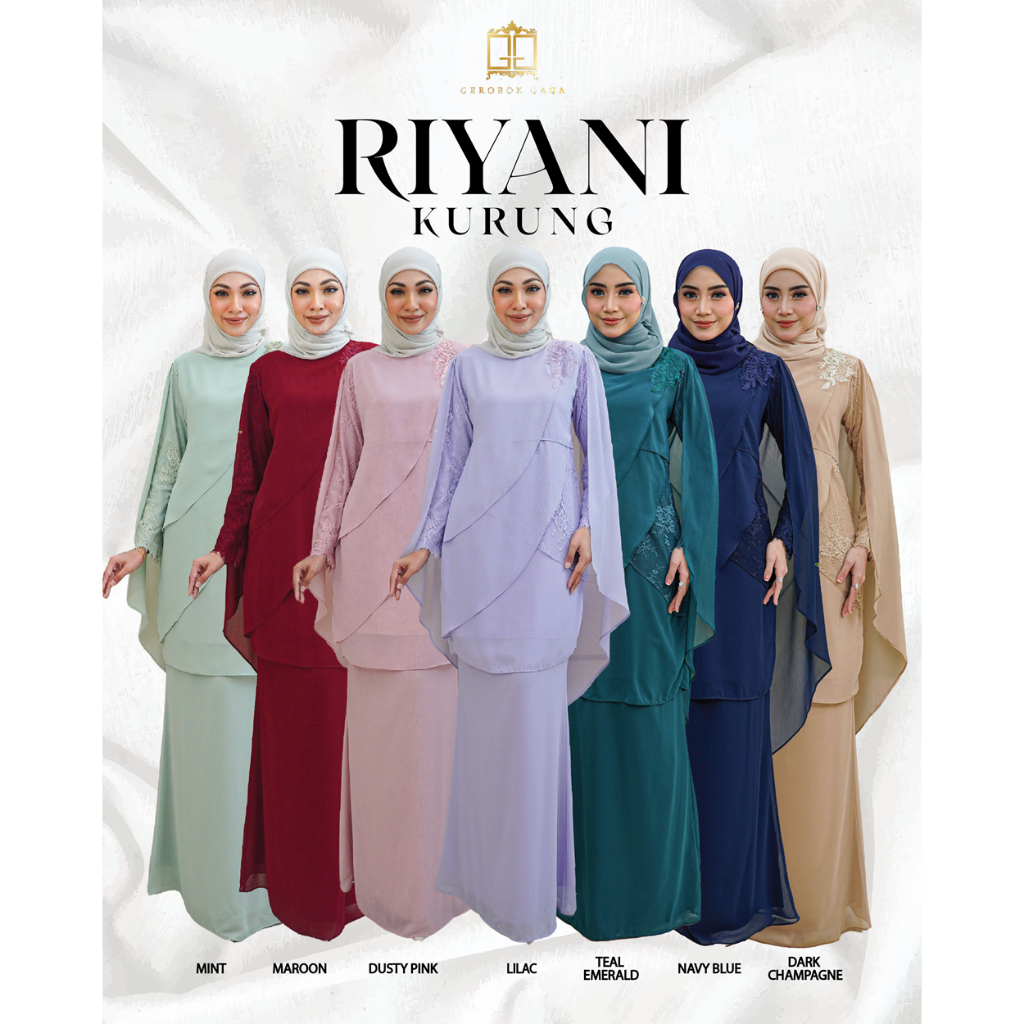 Kurung Riyani by GEROBOK GAGA Chiffon Series S-XL | Shopee Malaysia