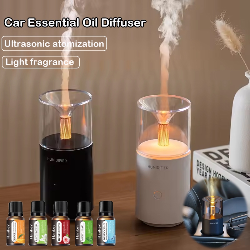 Mini Portable Car Aromatherapy Essential Oil Diffuser with LED ...