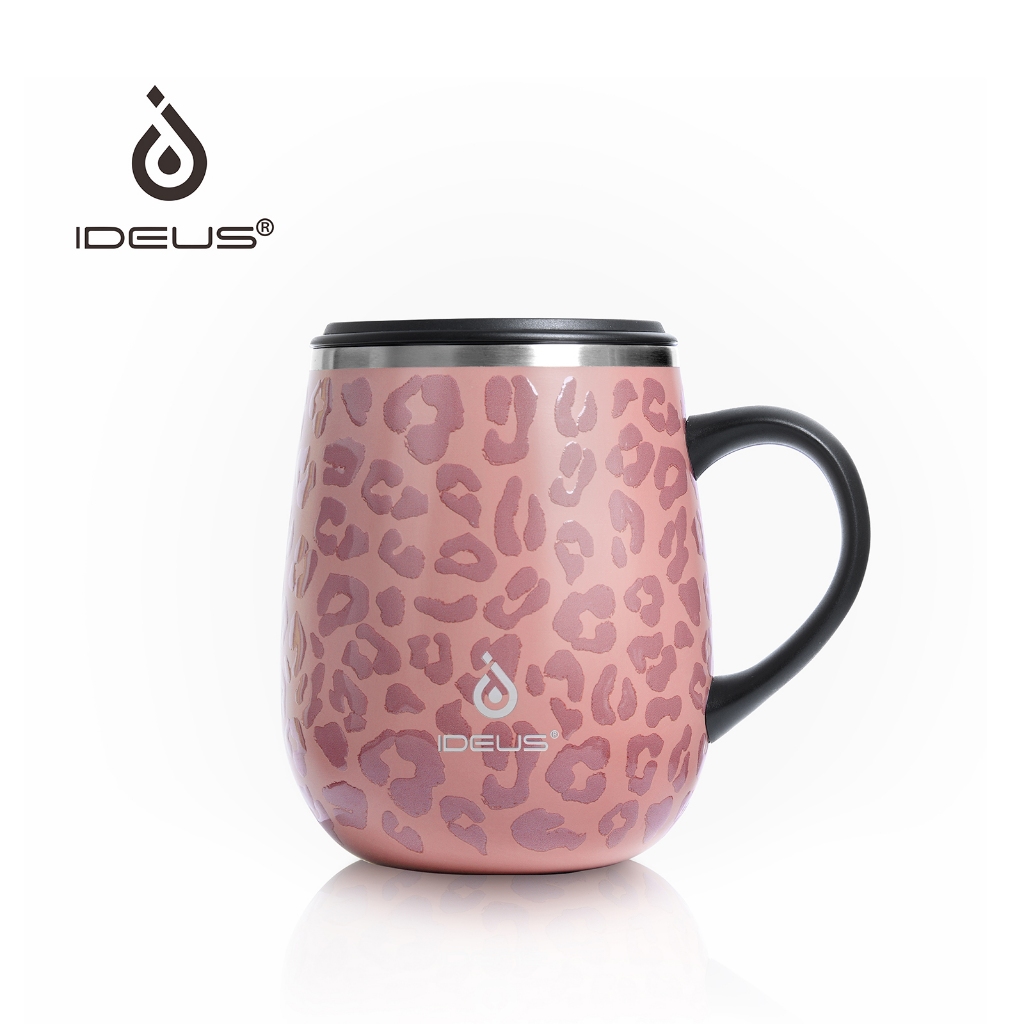 IDEUS Insulated Coffee Mug with Handle and Lid,Double Wall Stainless ...