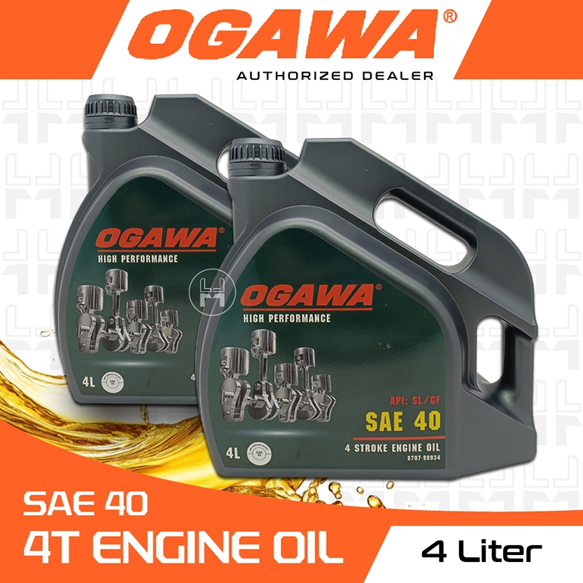 OGAWA ENGINE OIL (4L) SAE 40 HIGH PERFORMANCE | 4-STROKE ENGINE OIL ...