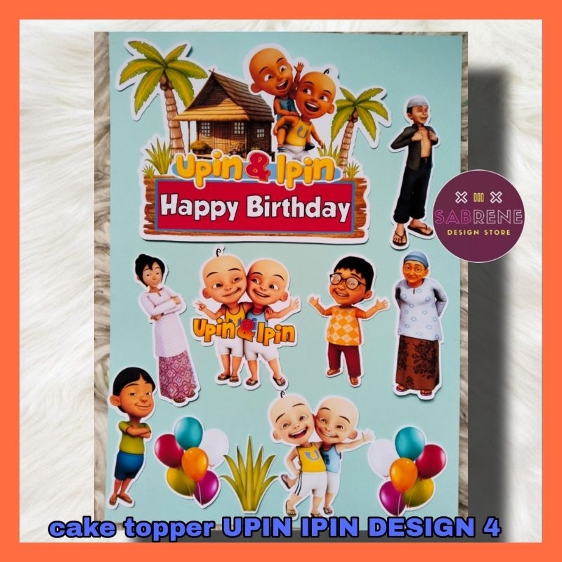 Cake Topper UPIN IPIN DESIGN 4 Ready Stock (FOC NAME AND AGE) | Shopee ...