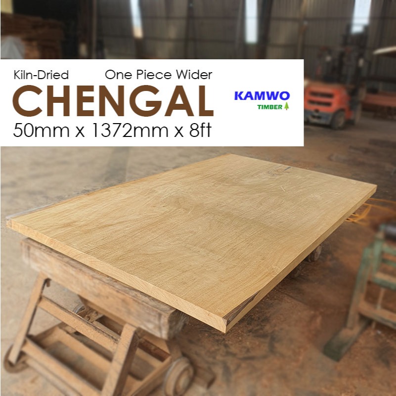 Large CHENGAL Wood Slab 50mm x 1372mm | Shopee Malaysia