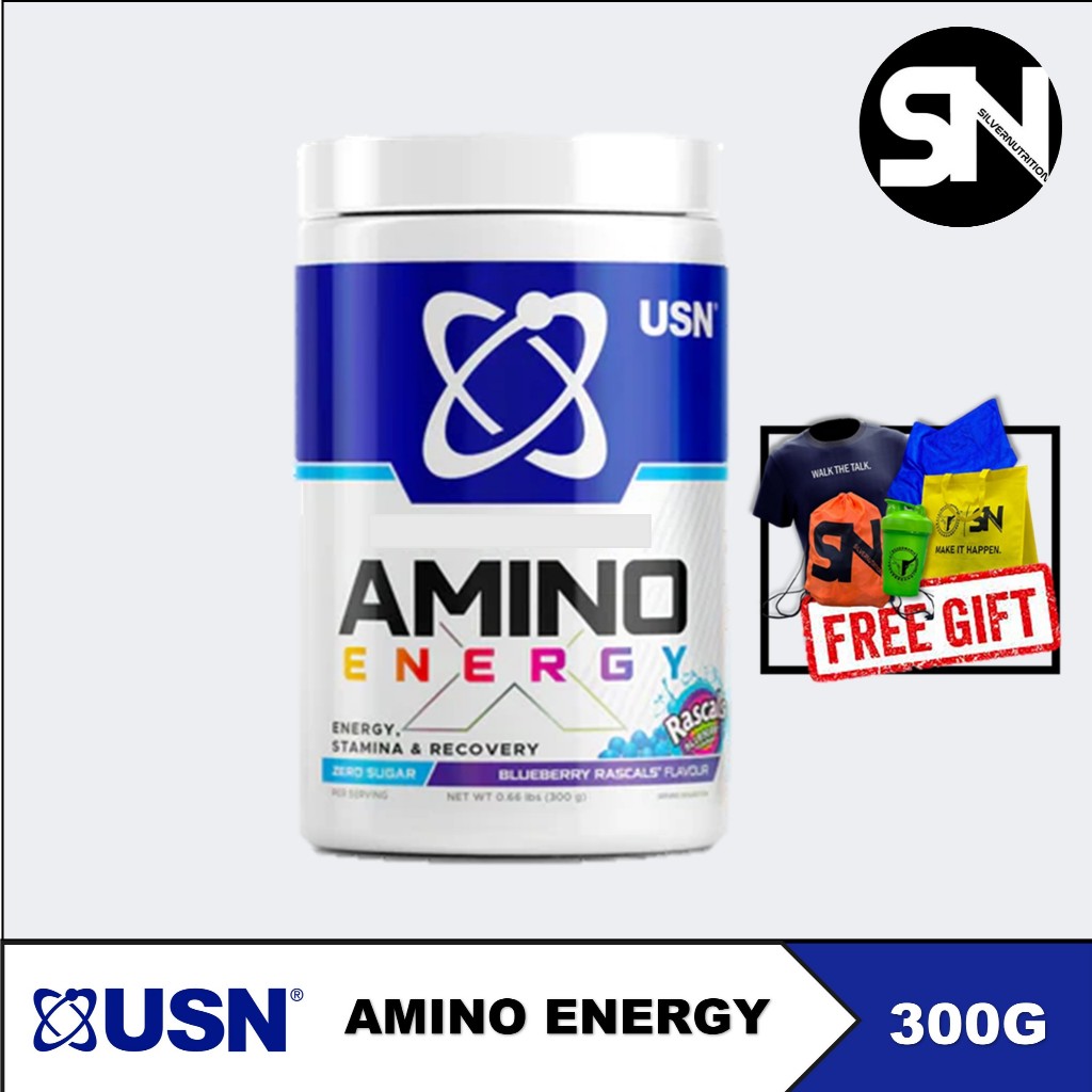 USN AMINO ENERGY 300GRAM - 30 SERVINGS +(FREE WHEY SACHET) | Shopee ...