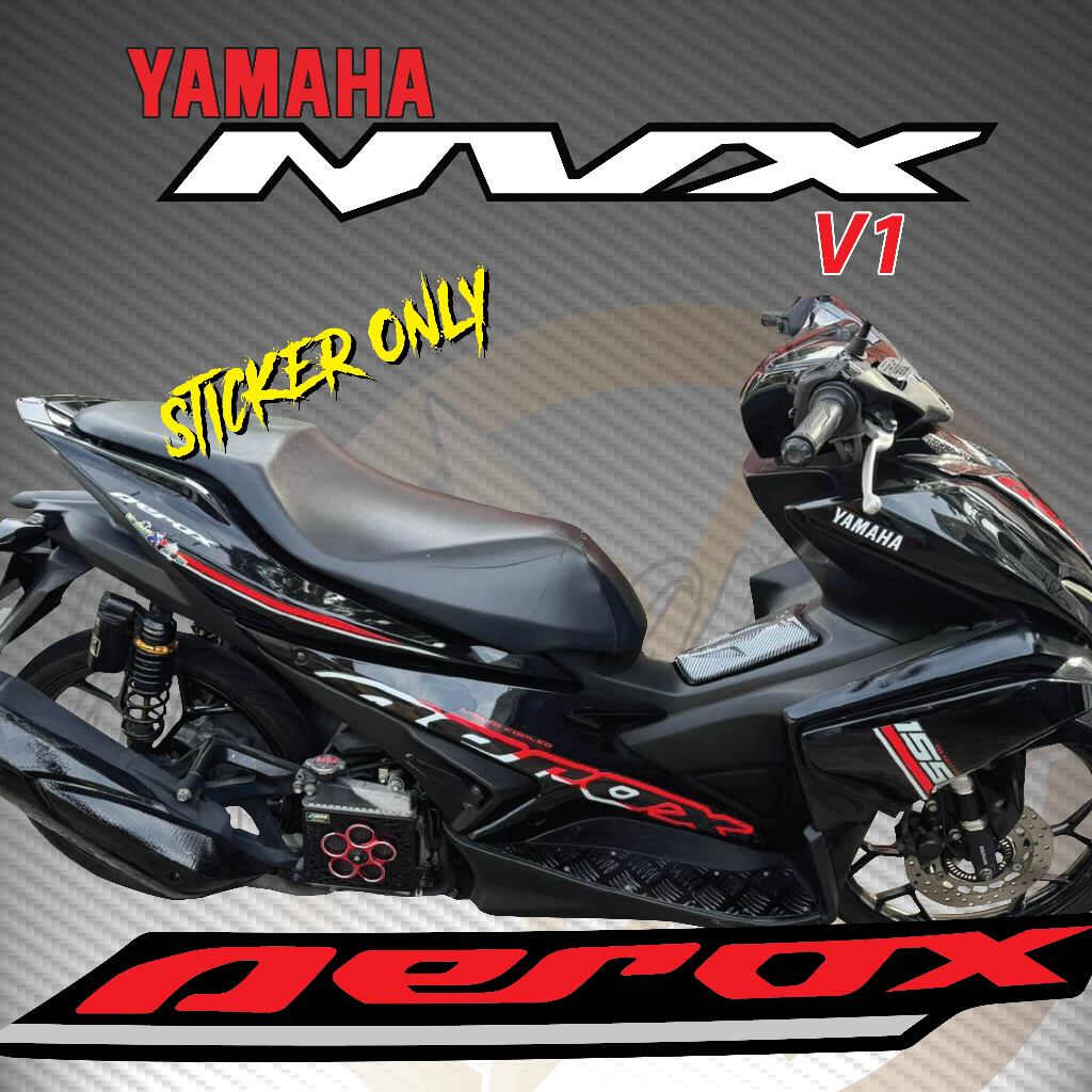 STRIPE MOTOR YAMAHA NVX V1 155 (21) CUSTOM BODY STICKER ( READY STOCK ...