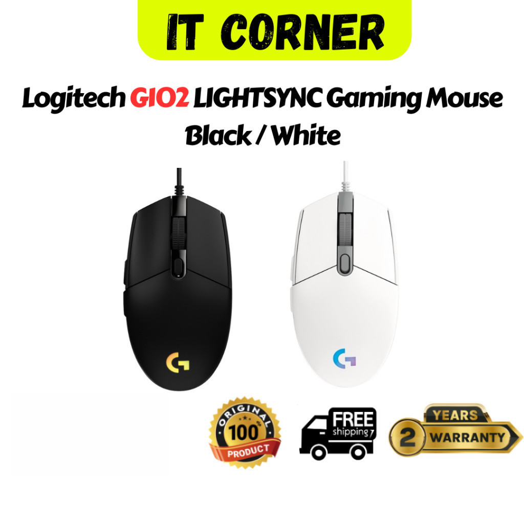 [ SHOCKING SALE ] Logitech G102 Light Sync Gaming Mouse White with ...