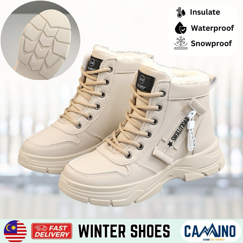 CAMINO Winter Waterproof Snow Boots Women Winter Shoes Woman Fleece ...