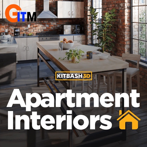 KITBASH3D | APARTMENT INTERIORS | 3D ASSETS | BLENDER | 3DS MAX | FBX | OBJ | HOUDINI | MAYA ...