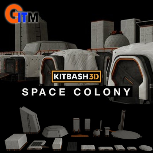 KITBASH3D | SPACE COLONY | 3D MODELS | BLENDER | 3DS MAX | FBX | OBJ | HOUDINI | MAYA | UNITY ...