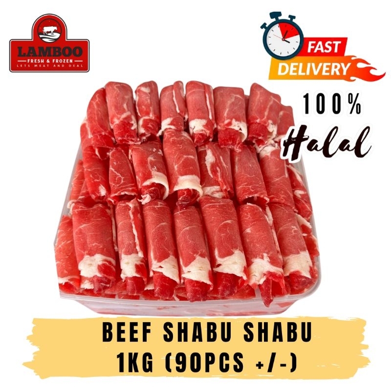 Beef Shabu Shabu RIBEYE 1kg - 90pcs++ | Shopee Malaysia