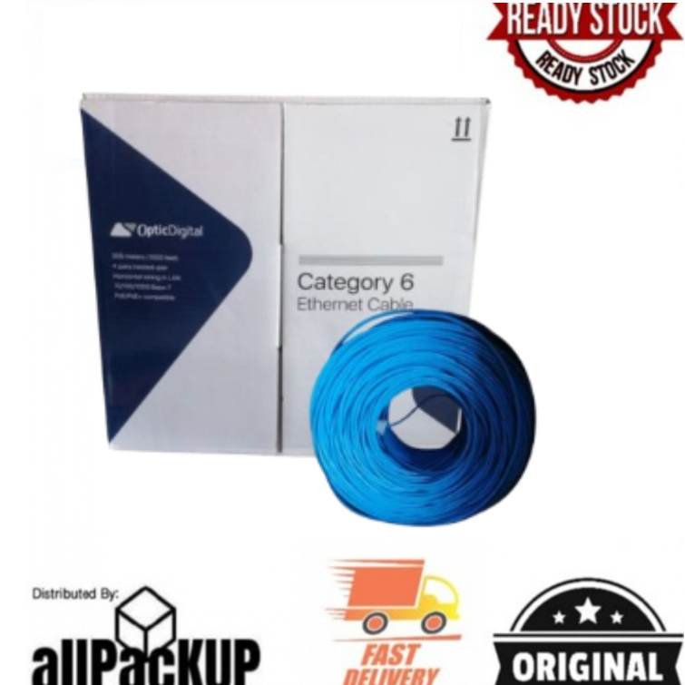 Optic Digital Cat6 UTP Cable White Cable(305Meter) | Shopee Malaysia