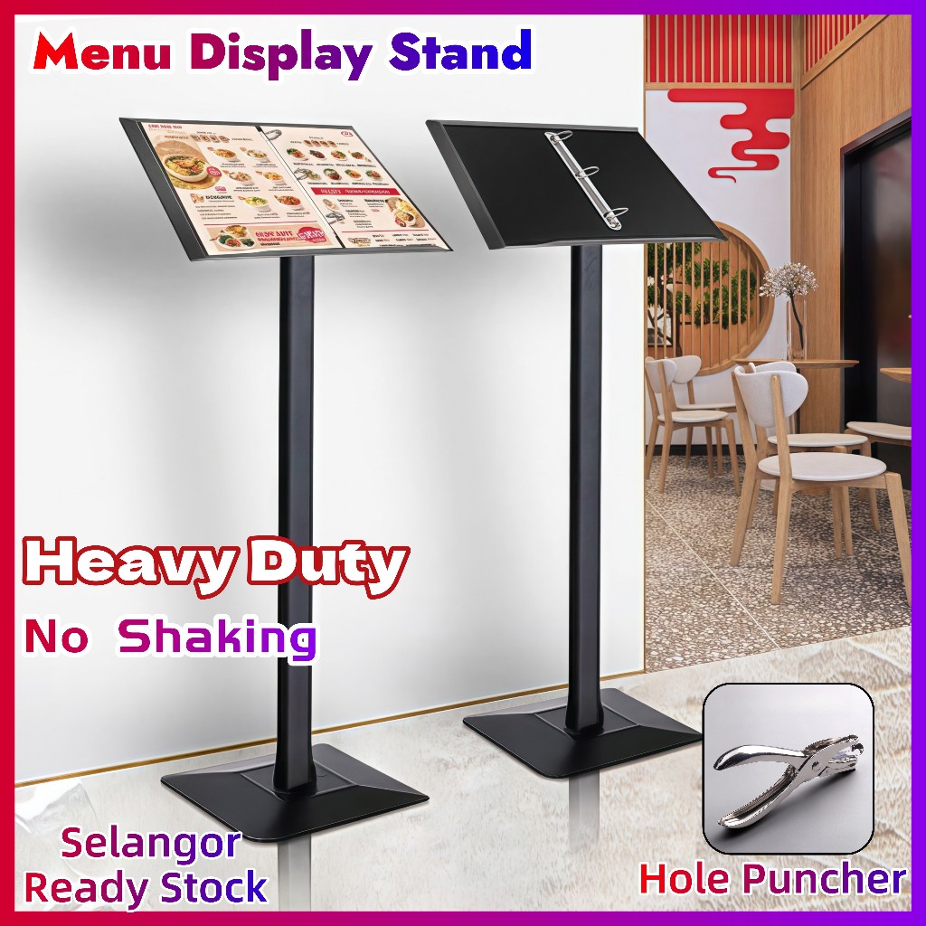 Menu Display Stand, Standing Menu Holder, Restaurant Cafe, Menu Book ...