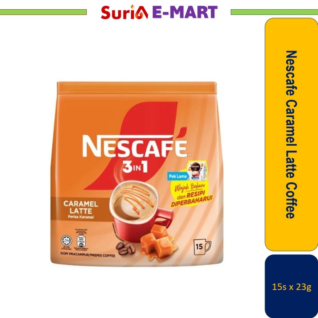 Nescafe Caramel Latte Coffee 3in1 15s x 23g | Shopee Malaysia