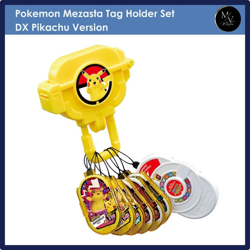 TAKARATOMY Pokémon MezaStar Tag Holder Set DX - Pikachu Edition ...