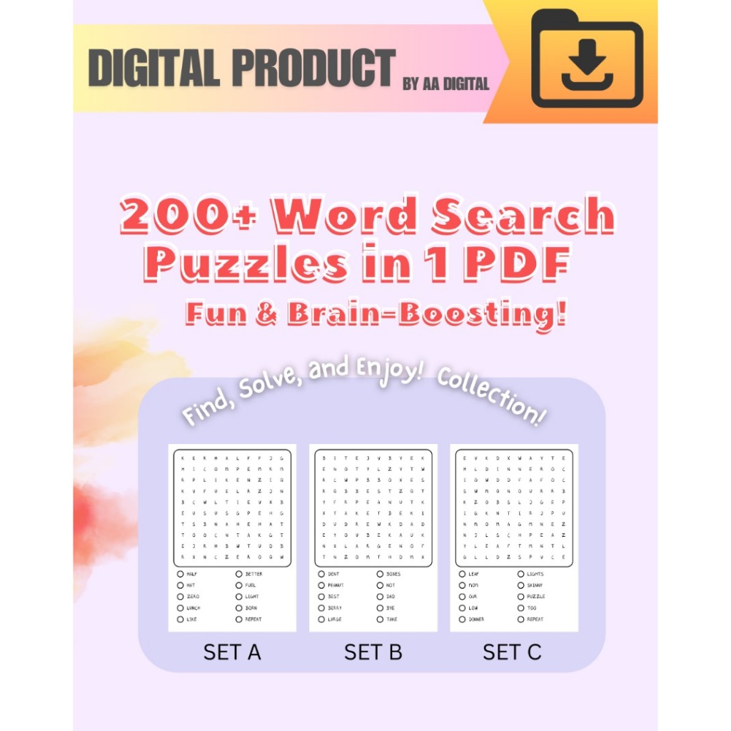 [PDF]Kids’ Word Search Puzzle eBook | Learning | Vocabulary | Printable ...