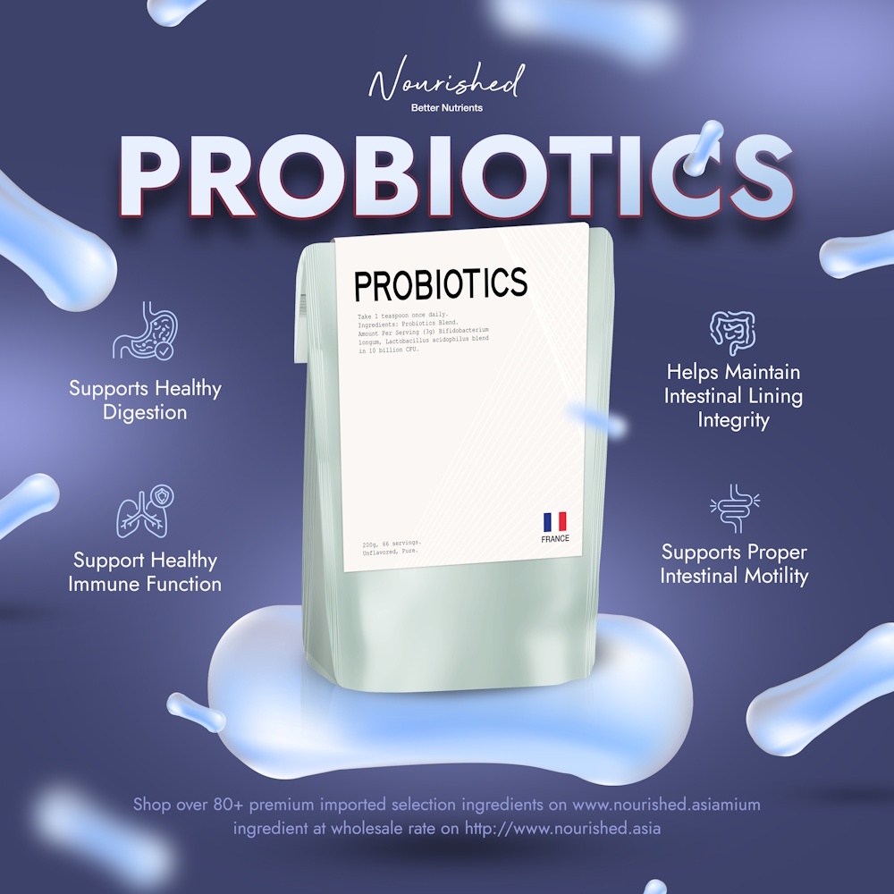 Nourished Probiotics 10 billion CFU 66 Servings 200g (France) | Shopee ...