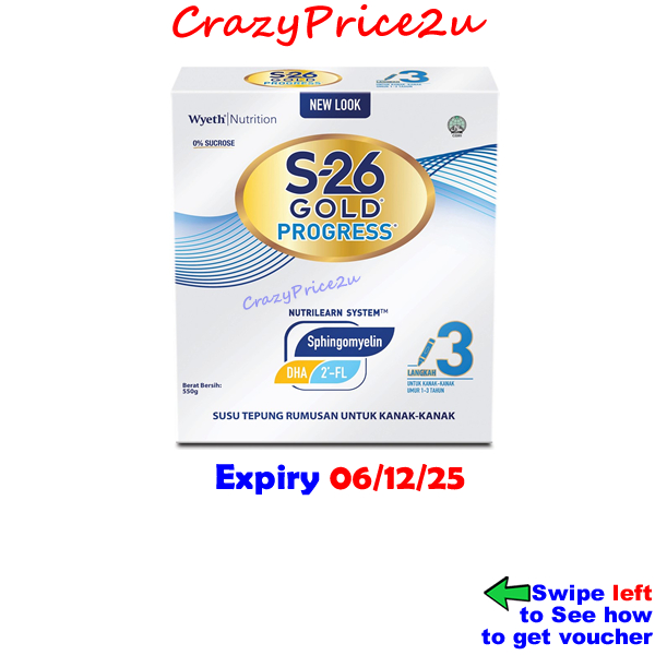 Wyeth S26 Gold Progress Step 3 (550g) | Shopee Malaysia