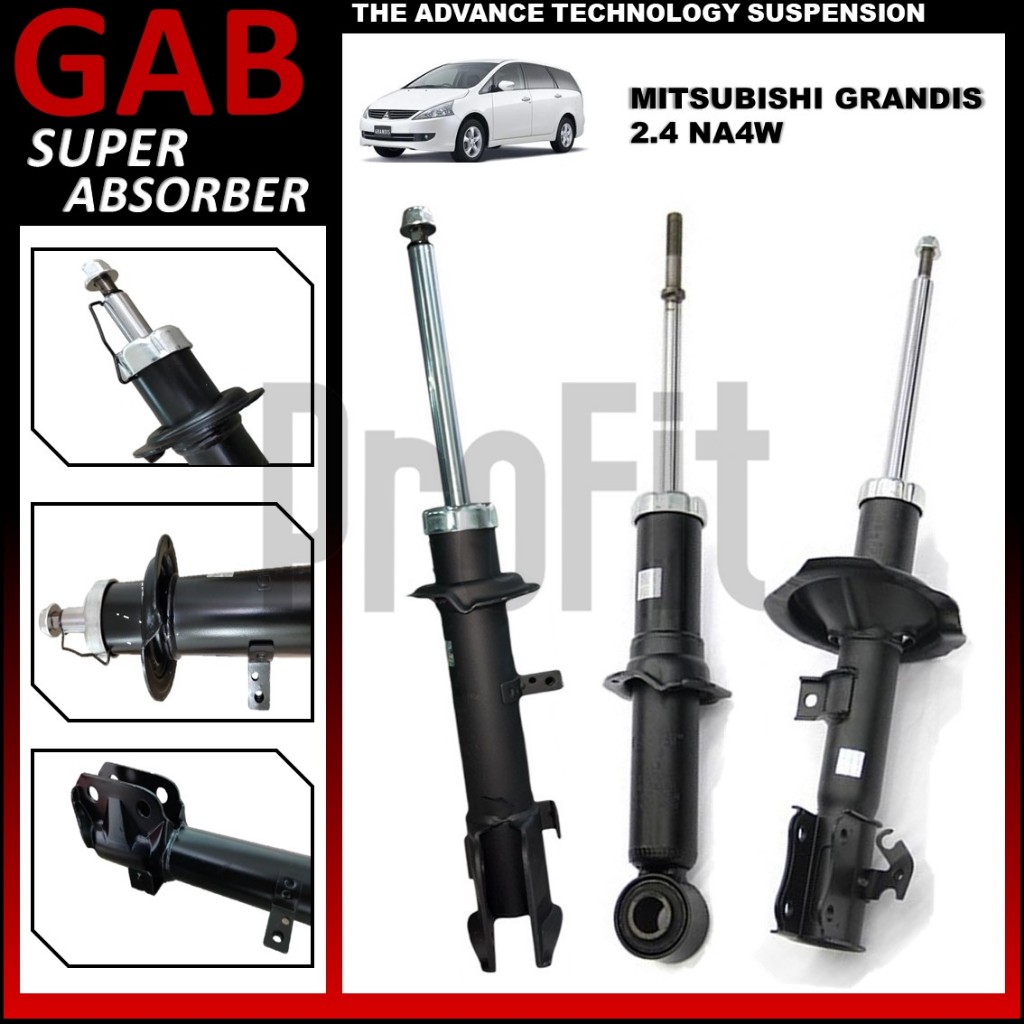 GAB SUPER BLACK FRONT ABSORBER/REAR ABSORBER - MITSUBISHI GRANDIS 2.4 ...
