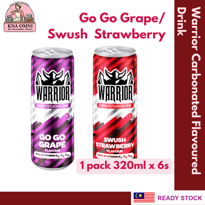 Warrior Go Go Grape / Swush Strawberry (6x320ml) 6 Cans | Shopee Malaysia