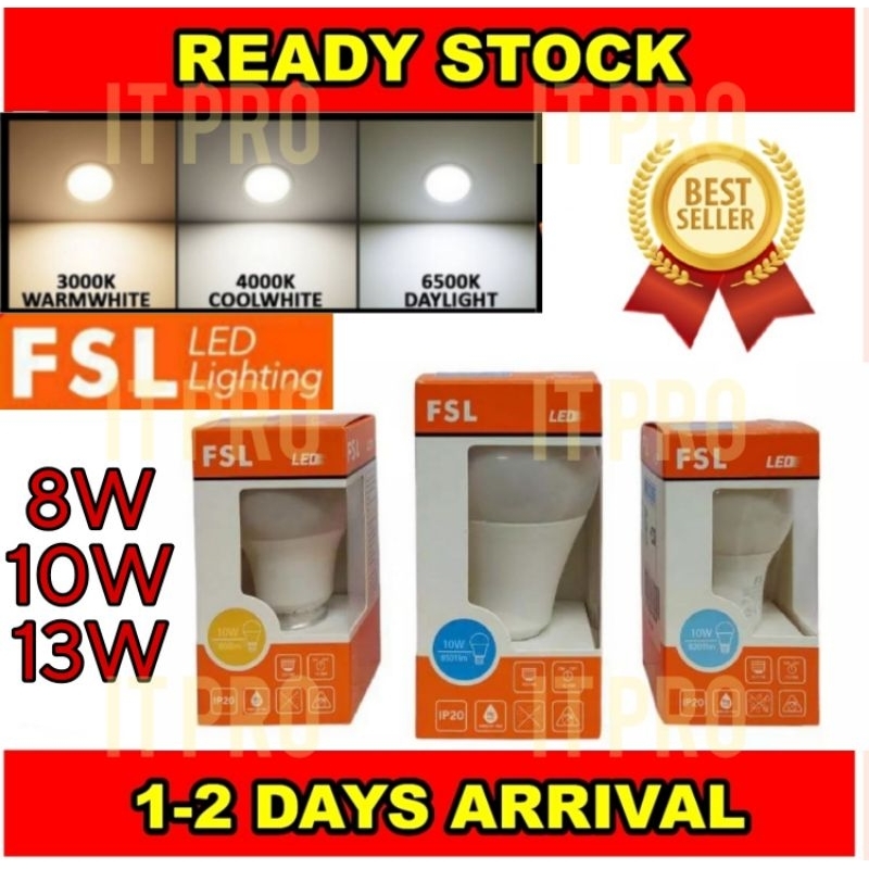 PRO🏠1PCS FSL LED bulb Lighting 3w-24w E27 Base Daylight 6500k Cool White 4000k Warm White 3000k ...