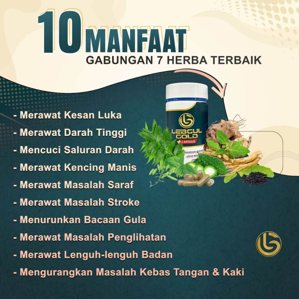 LEBGUL GOLD PLUS CAPSULE UNTUK MASALAH 3 SERANGKAI SENDI SARAF 100% ...