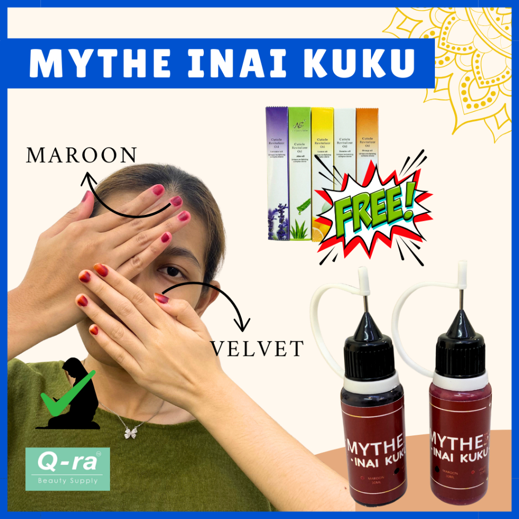MYTHE INAI KUKU ASLI SAH SOLAT DUA PILIHAN WARNA / HENNA KUKU / MAROON ...