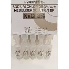 Sodium Chloride NaCL 3% Hyperneb 4ml Ampoules Solution for Nebuliser Nebulizer Inhalation ...