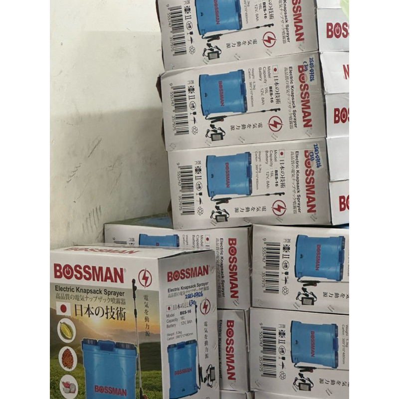 BOSSMAN 16L Pump Electric Knapsack Sprayer BES16 / Pam Racun rumput ...