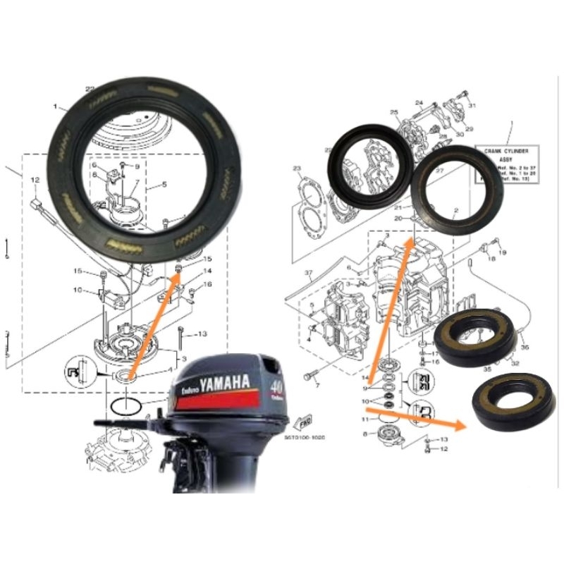 E40X Bulat YAMAHA New model Oil seal crankshaft 93101-30M33 # 2 stroke ...