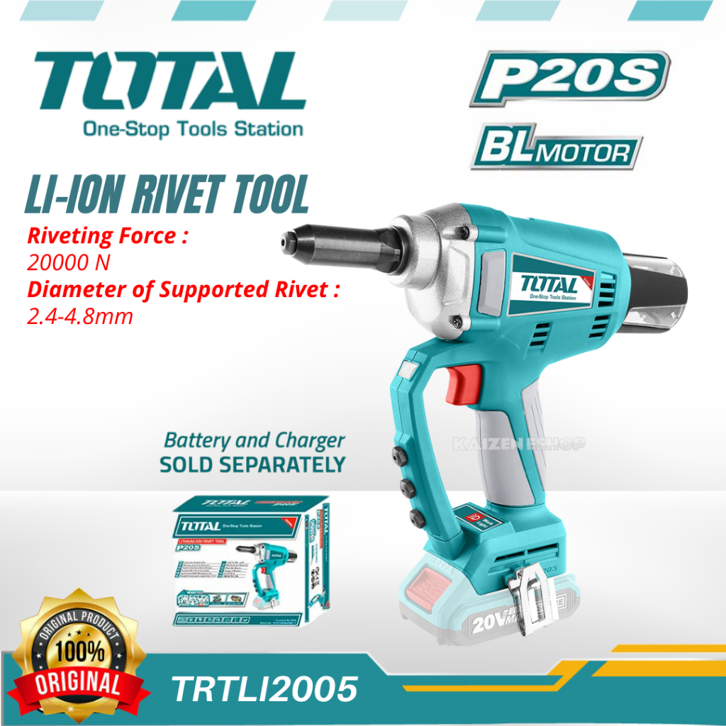 TOTAL TRTLI2005 P20S 20V Li-ion Rivet Tool | Shopee Malaysia