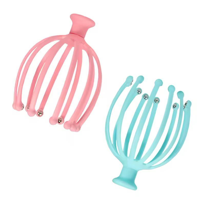 (2pcs) 12 Claw Massager Octopus Comb Head (Pink + Blue) | Shopee Malaysia
