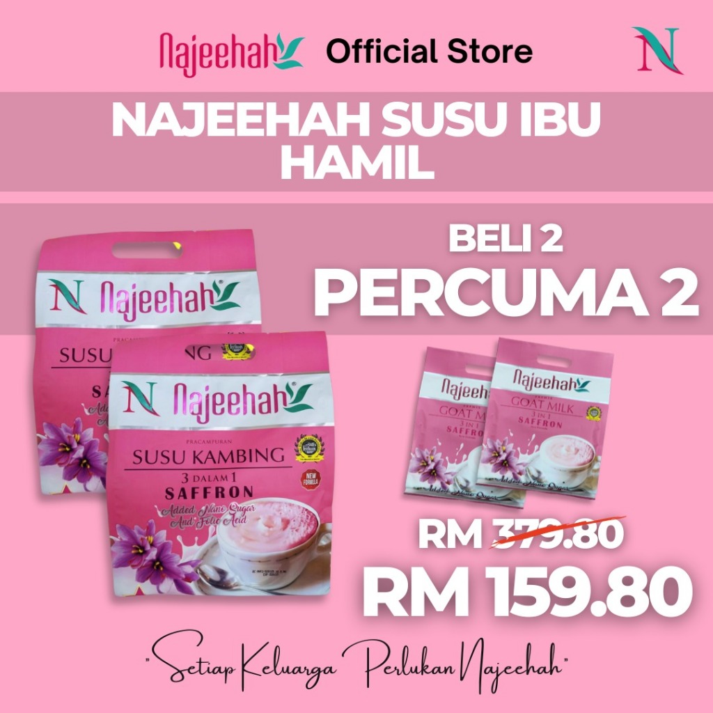 NAJEEHAH Susu Ibu Hamil Combo 2 Free 2 (15 Sachet x 26g) | Shopee Malaysia