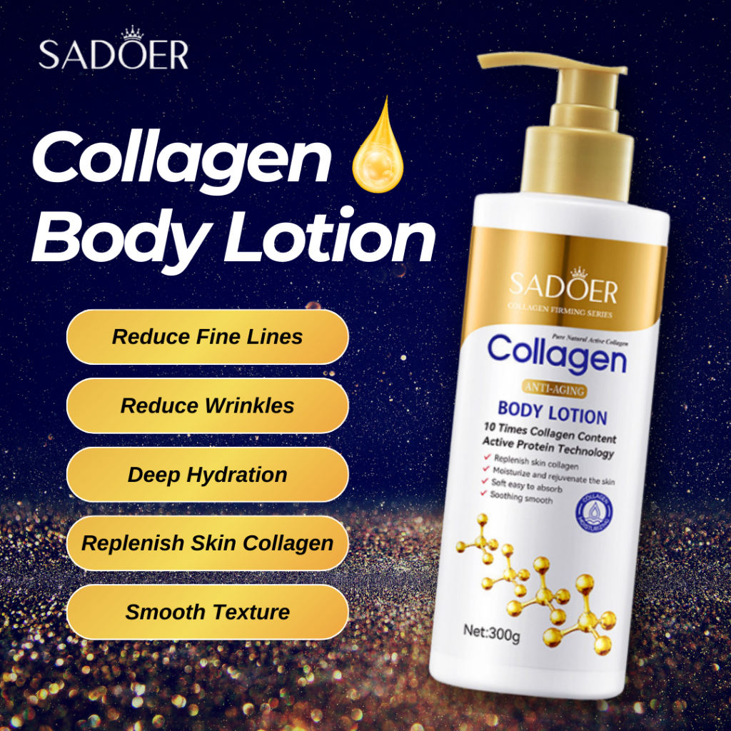 SADOER Collagen Anti-Aging Body Lotion 10x Collagen (Moisturising/Reduce Wrinkles/Finelines ...