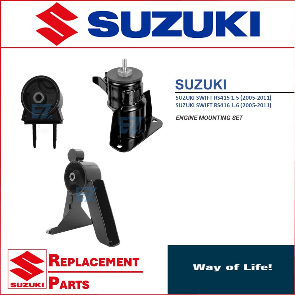 [3 IN 1] - ENGINE MOUNTING SET SUZUKI SWIFT RS415 1.5 RS416 1.6 2005 ...