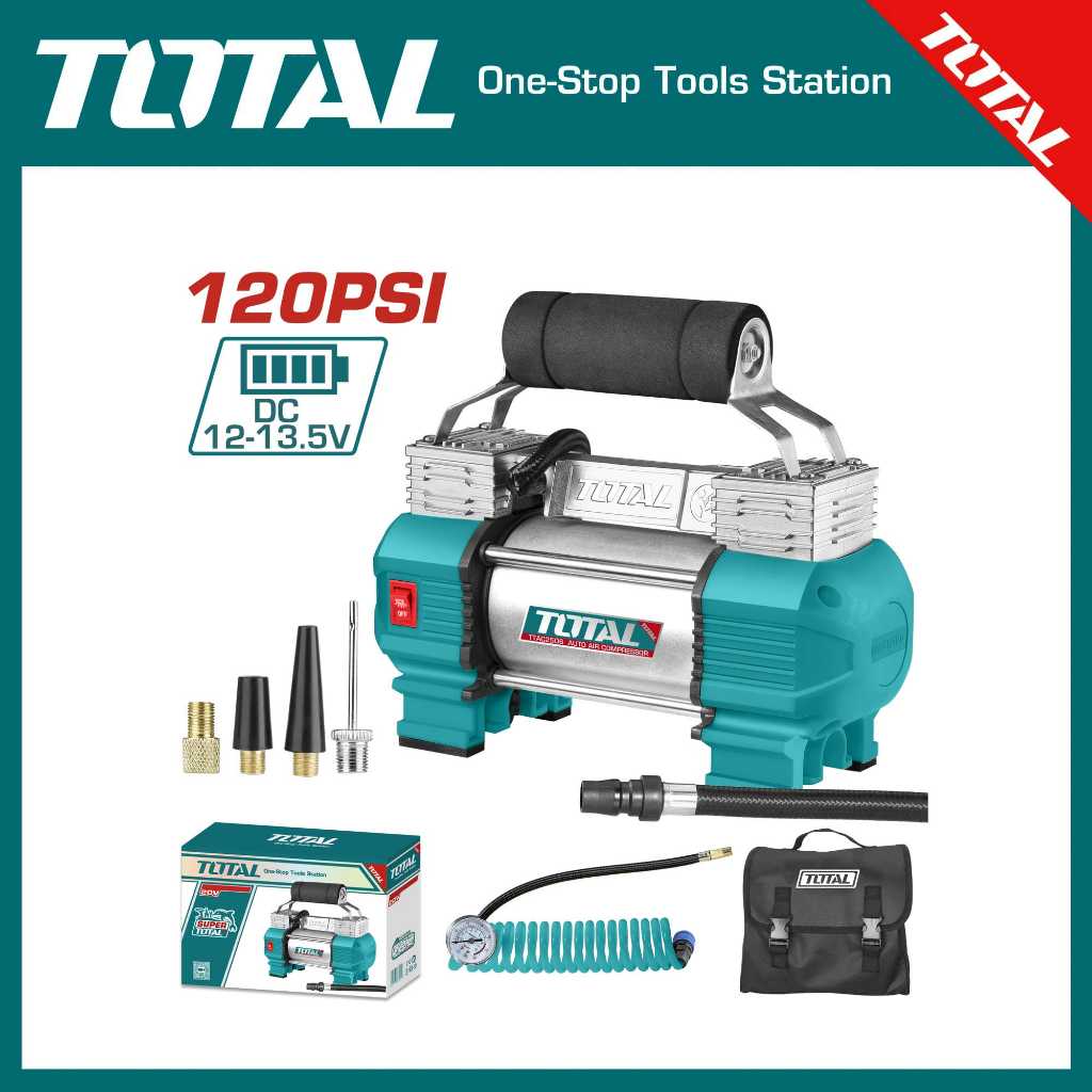 TOTAL Auto air compressor 12V TTAC2506 | Shopee Malaysia