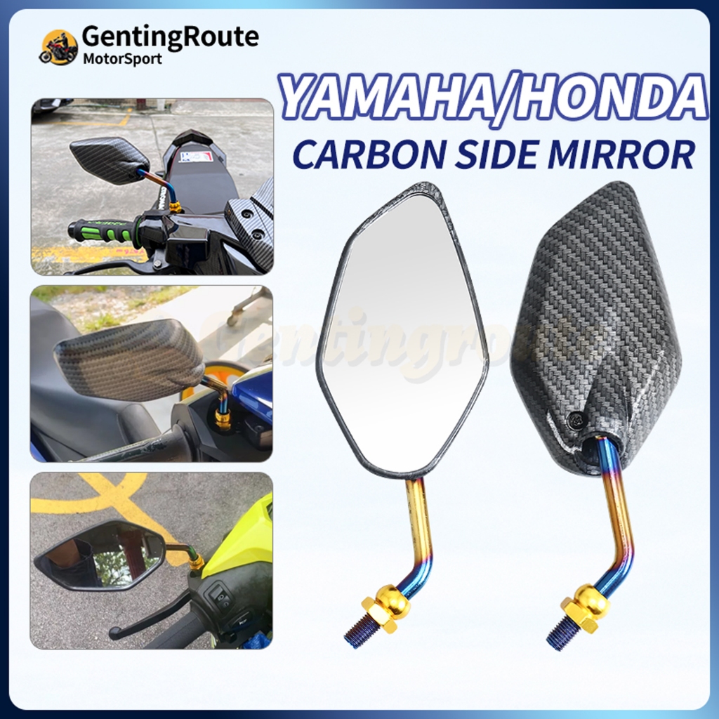Yamaha Honda Rear View Mirror Carbon Side Mirror Sisi Cermin Side ...