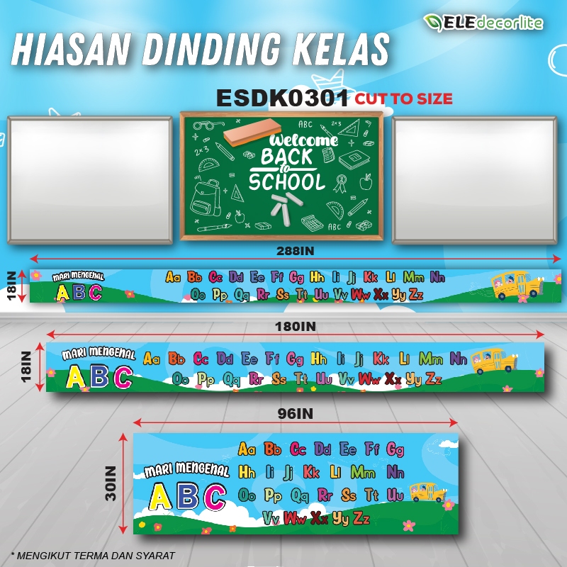 Hiasan Dinding Kelas Bawah Whiteboard/PapanKenyataan/Keceriaan | Shopee ...