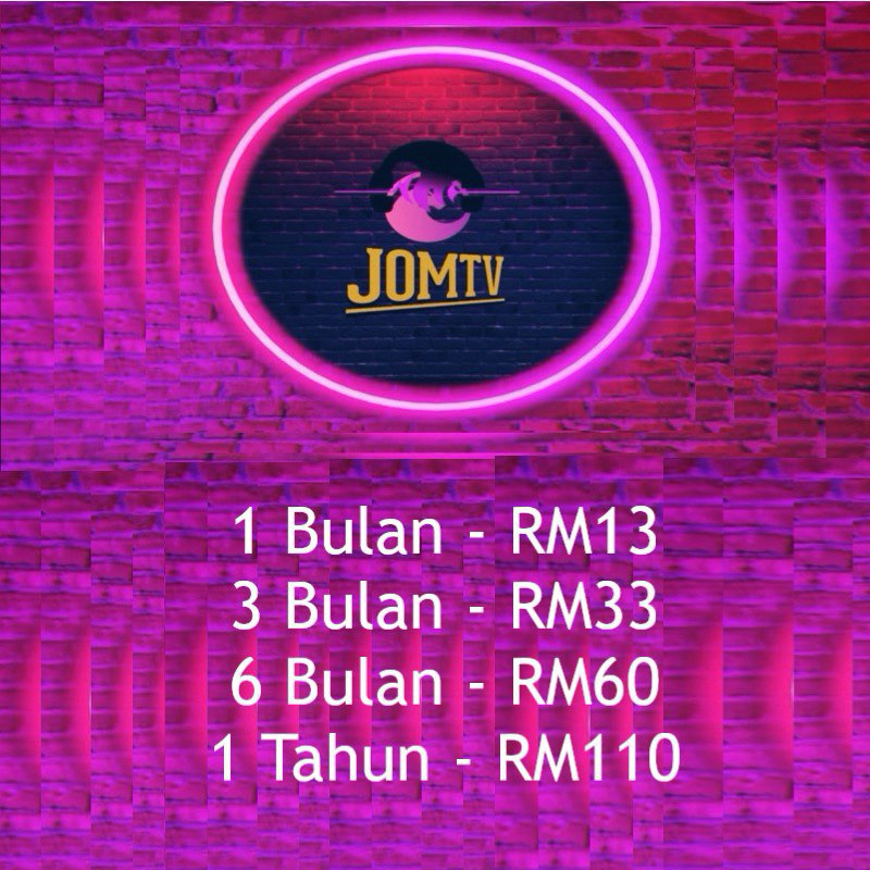 LOGIN ID JOM TV JOMTV JOM TV MALAYSIA / 1 BULAN/ 3 BULAN / 6 BULAN SUPPORT ANDROID, SMART TV ...