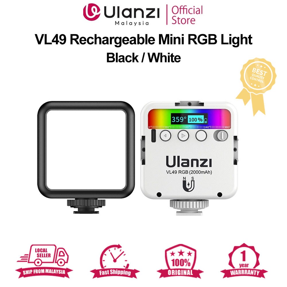 Ulanzi VL49 Rechargeable Mini RGB Light | Shopee Malaysia