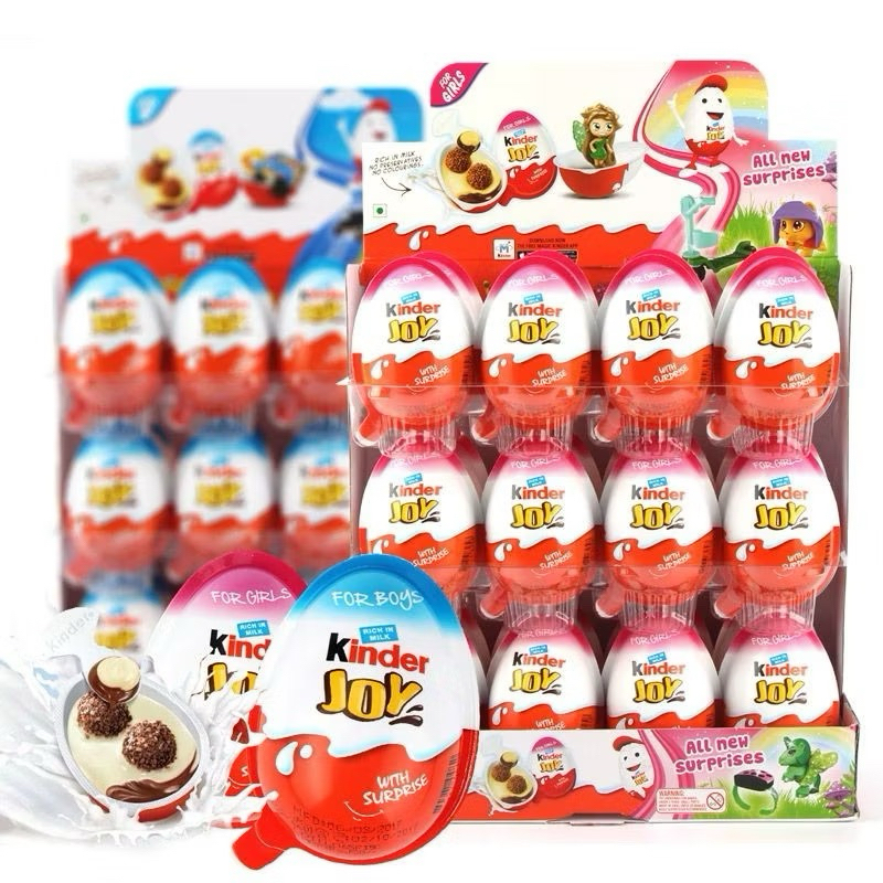 (24 pcs) 🥚🧒 Kinder Joy 24pcs 1 box Chocolate Surprise Eggs For Girls ...