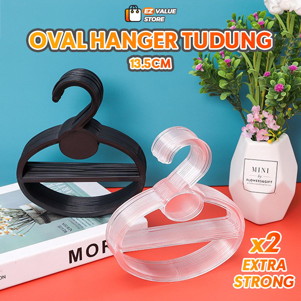 【𝗡𝗢𝗡 𝗦𝗟𝗜𝗣】13.5cm EZ Mini Hanger Oval Bulat Shawl Scarf Tie Belt ...