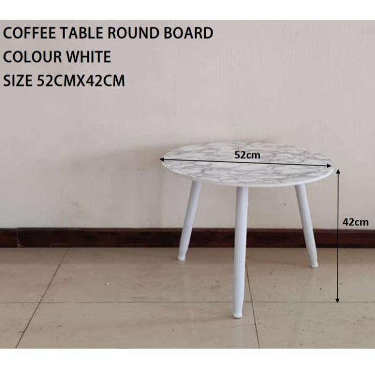Round Coffee Table / Round Corner Tea Table Wooden Side Bedside Desk ...