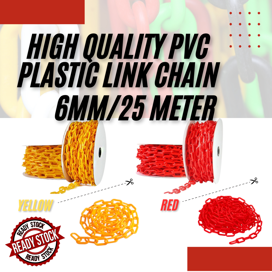 【HIGH QUALITY】Warning Protection Safety Poly Chain防护塑料链Rantai Plastik ...
