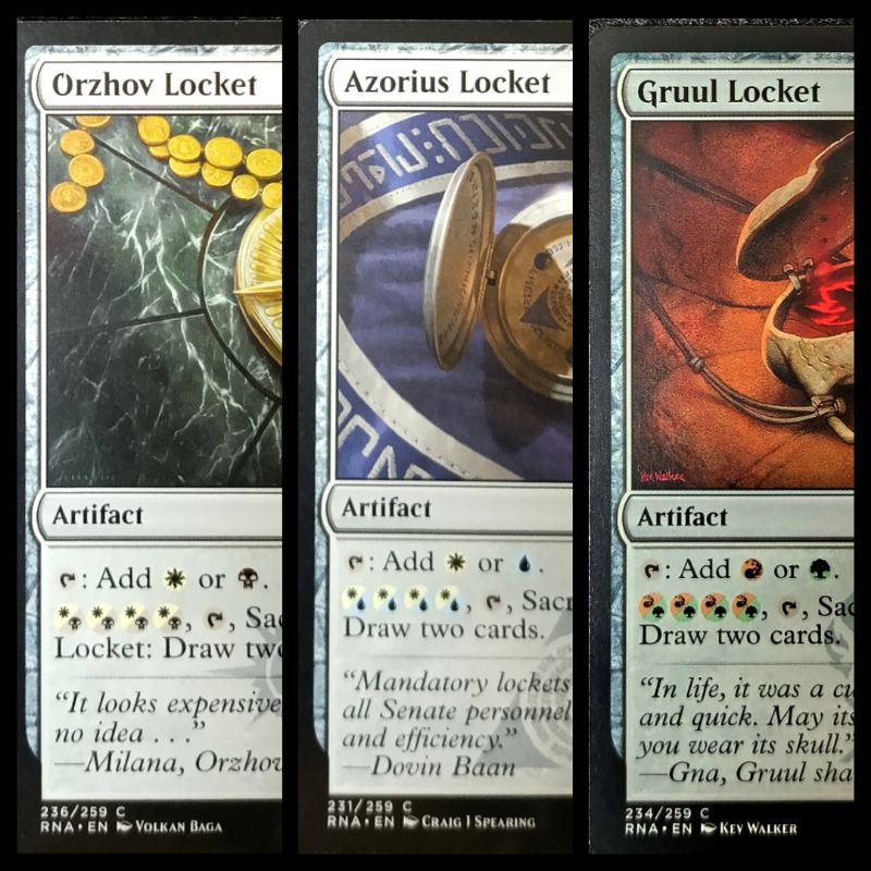 Magic The Gathering : ARTIFACTS Orzhov/ Azorius/ Gruul Locket Common ...