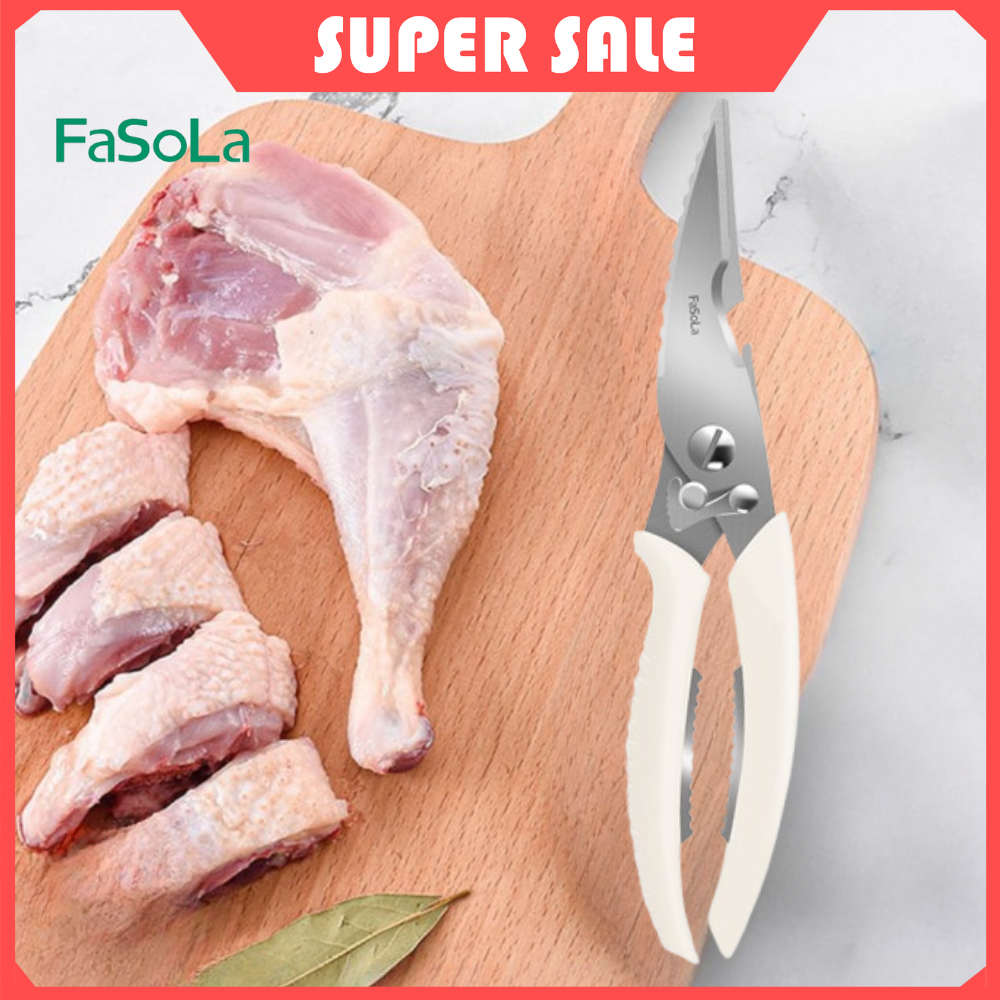 FaSoLa Heavy Duty Kitchen Scissor Multipurpose Stainless Steel Meat ...
