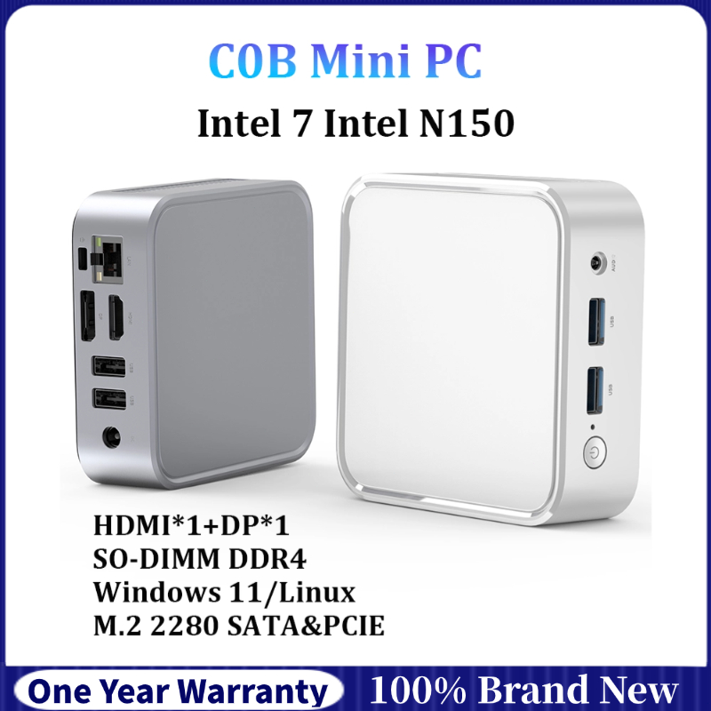 C0B Intel N150 Mini PC 4 Core 4 Thread 3.6GHz DDR4 WIFI5 Windows11 ...