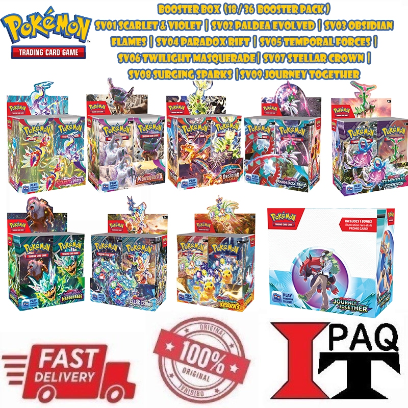 Pokemon TCG Scarlet & Violet Booster Box SV01/SV02/SV03/SV04/SV05/SV06 ...