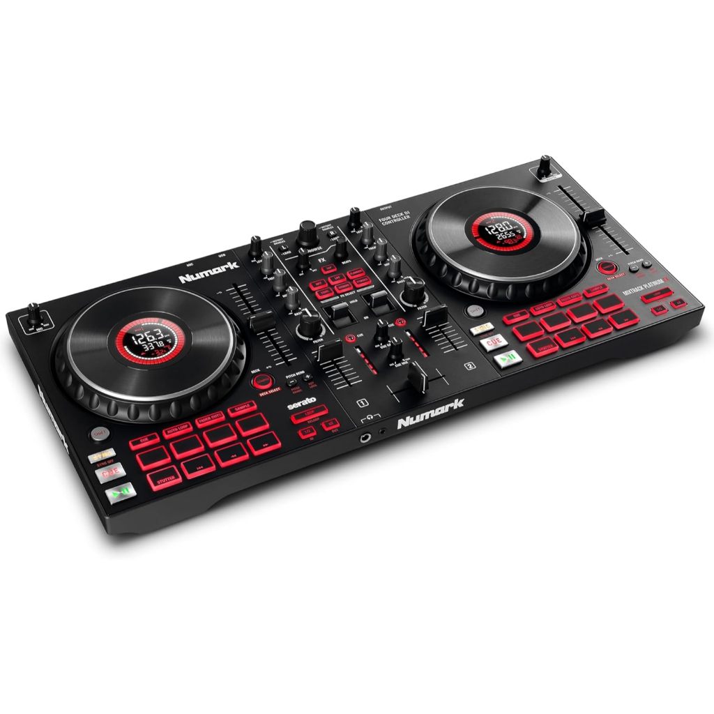 Numark DJ Controller 4 Decks Touch Sensitive Jog Wheel Serato DJ Lite ...