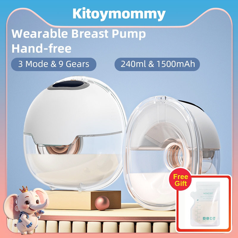 Electric breast pump hands-free wearable milk pump USB portable ...