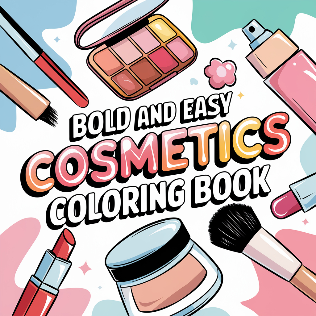 Bold & Easy Cosmetics Coloring Book Printable PDF Digital Coloring Page ...